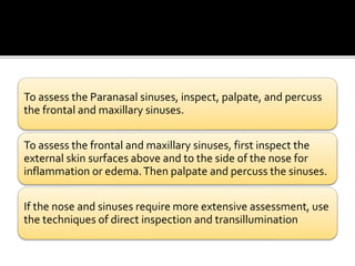 Phsyical examination of client with ENT disorders | PPT