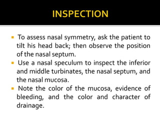 Phsyical examination of client with ENT disorders | PPT