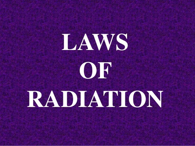 laws of radiation