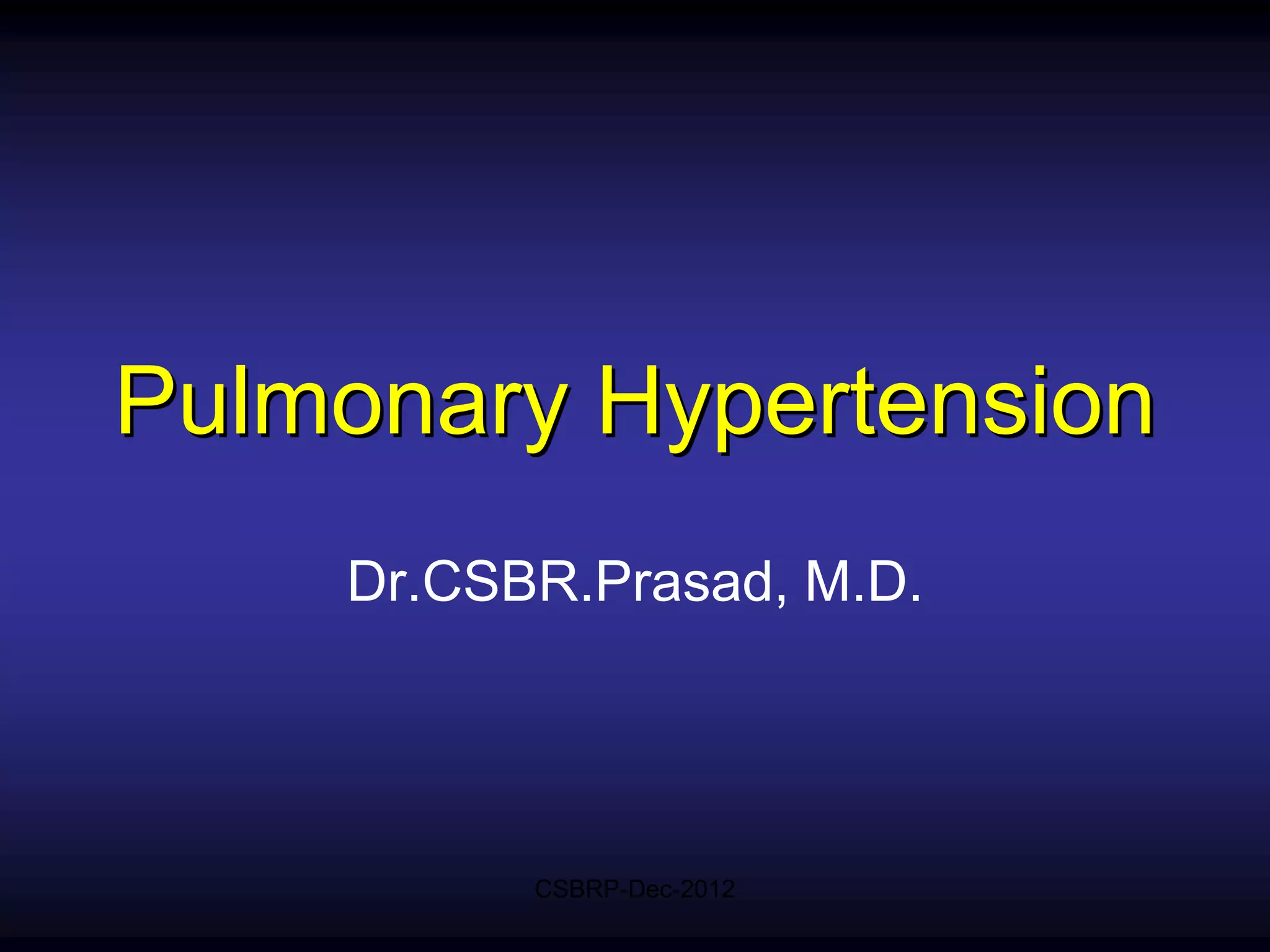 Pulmonary Hypertension | PPT