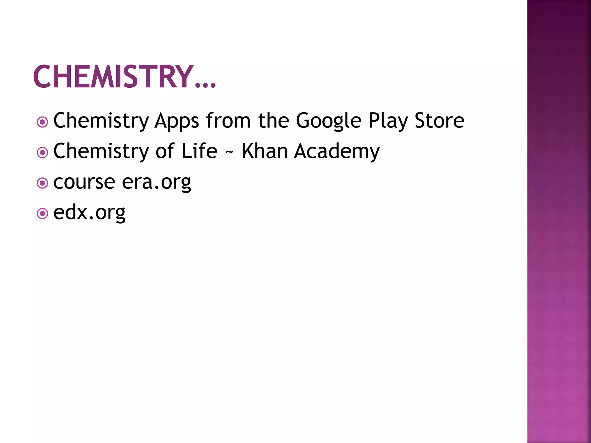 ICT & Chemistry | PPTX