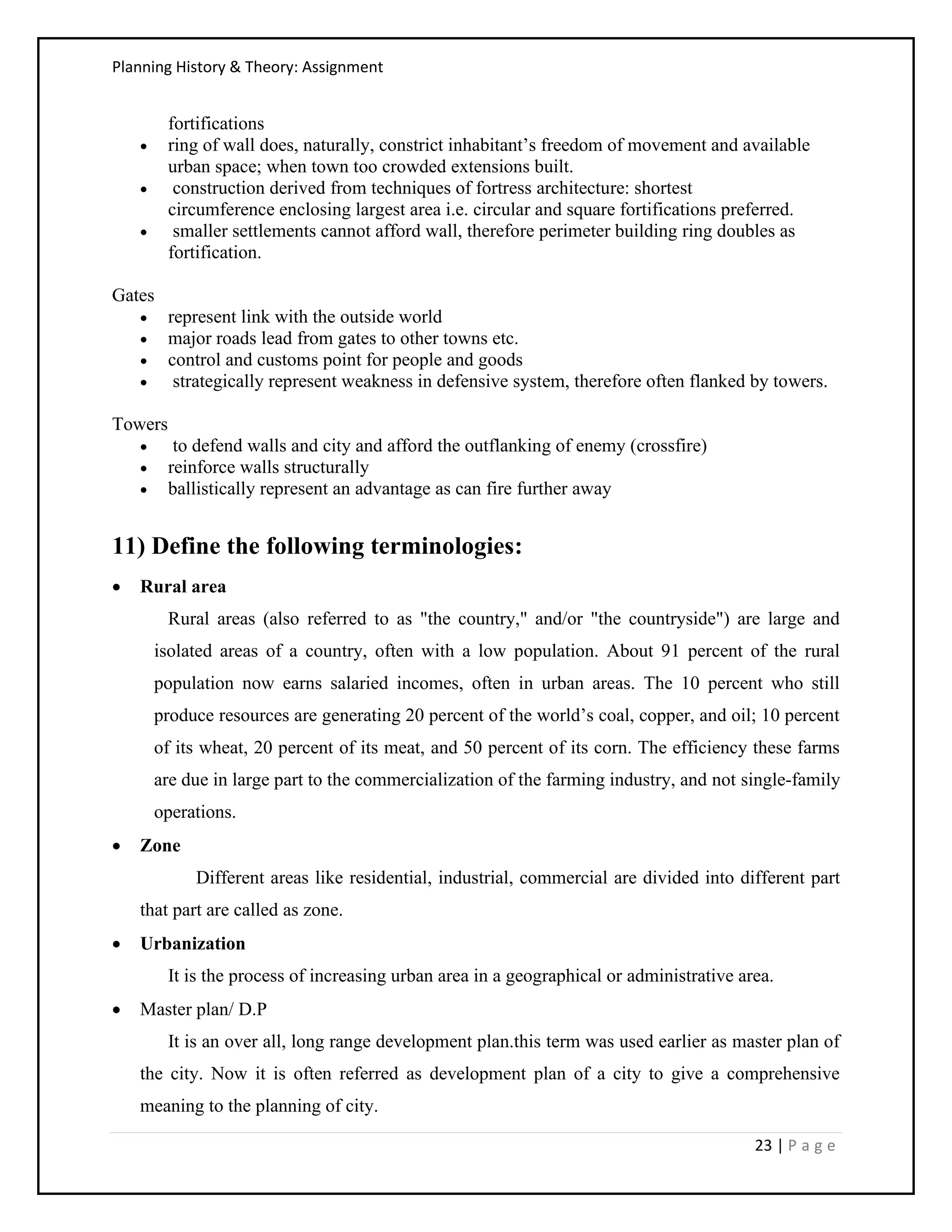 Planning History Theory Study Notes | PDF