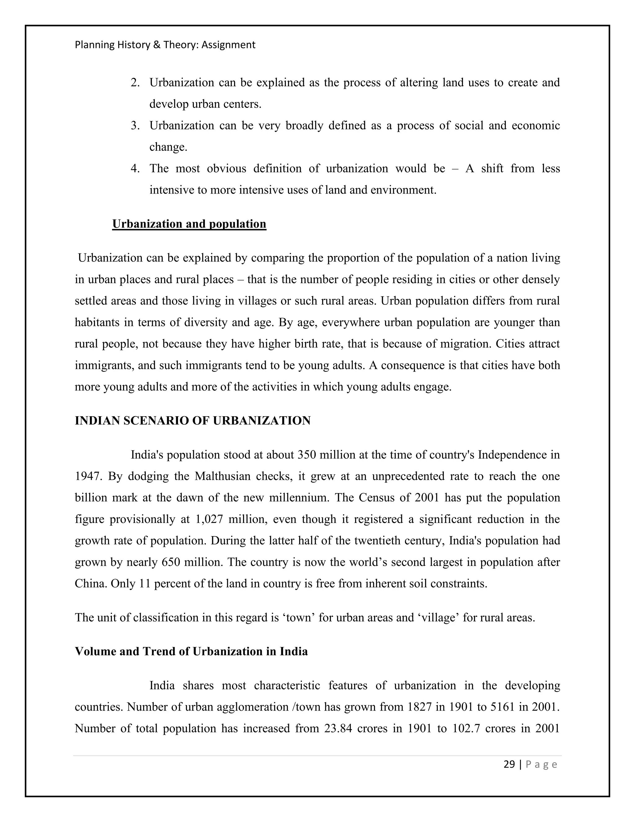 Planning History Theory Study Notes | PDF