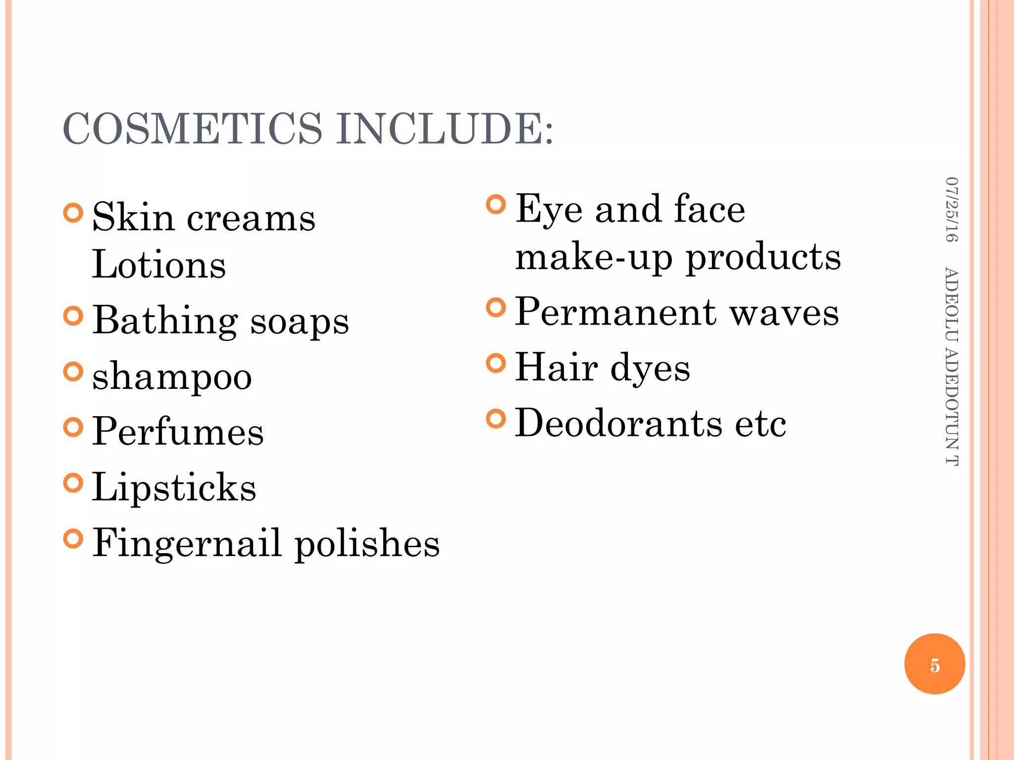 PHTHALATES IN COSMETICS: RISK ON THE HEALTH AND ENVIRONMENT | PPT