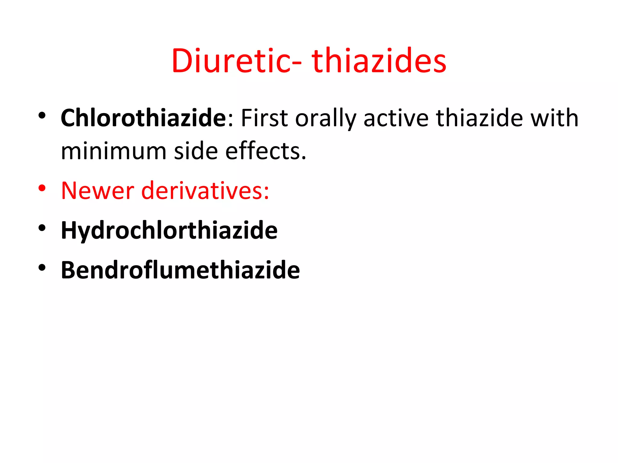 thiazides | PPT