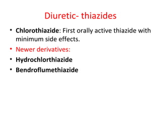 thiazides | PPT
