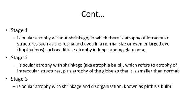 Phthisis bulbi ophthalmology presentation.pptx | Eye and Vision ...