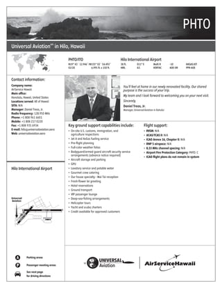 PHTO Ground Handling Agent Hilo International Airport, Hawaii | PDF