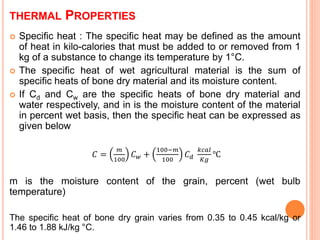Important Engineering properties such as physical, thermal and aero ...