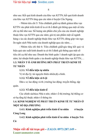 Phát Tri Ển Kinh Tế Tư Nhân Huyện Cầu Ngang, Tỉnh Trà Vinh.doc