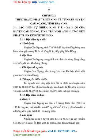 Phát Tri Ển Kinh Tế Tư Nhân Huyện Cầu Ngang, Tỉnh Trà Vinh.doc