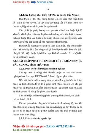 Phát Tri Ển Kinh Tế Tư Nhân Huyện Cầu Ngang, Tỉnh Trà Vinh.doc