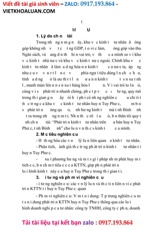 Phát triển kinh tế tư nhân trên địa bàn huyện Tuy Phước,tỉnh Bình Định.doc