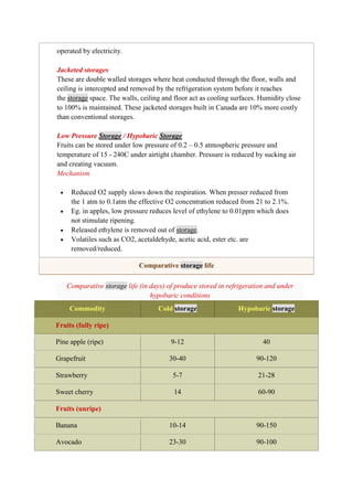 Methods of storage for local market and export – Traditional and ...
