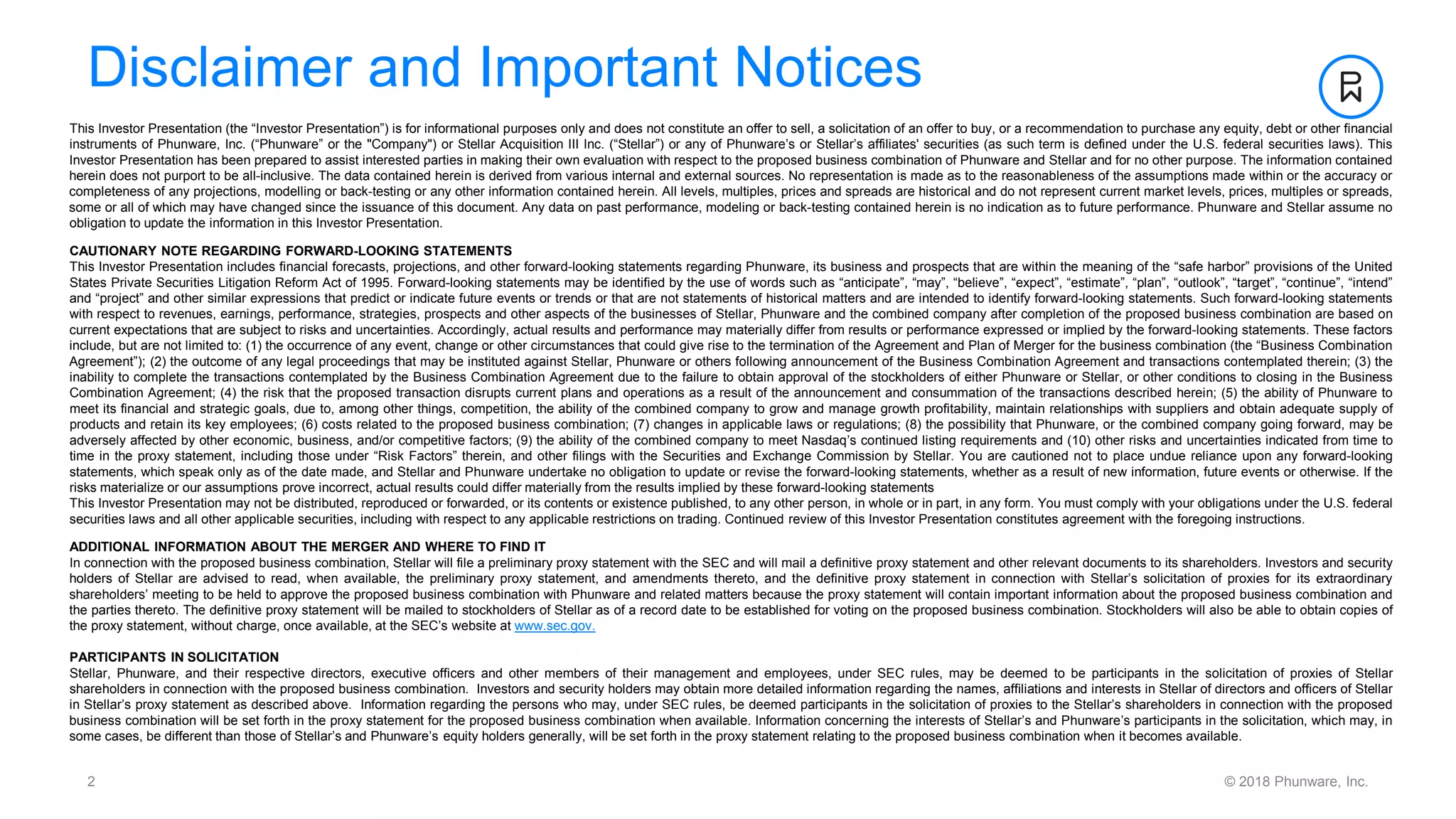 Stellar Phunware investor presentation | PDF