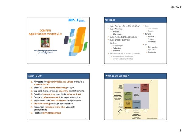 PMI-ACP: Domain 1 - Agile principles and mindset-v2.2_lite_4_84_pages | PDF