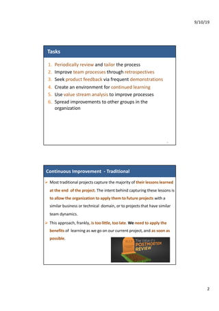 PMI-ACP Domain VII - Continuous Improvement v1.0 | PDF