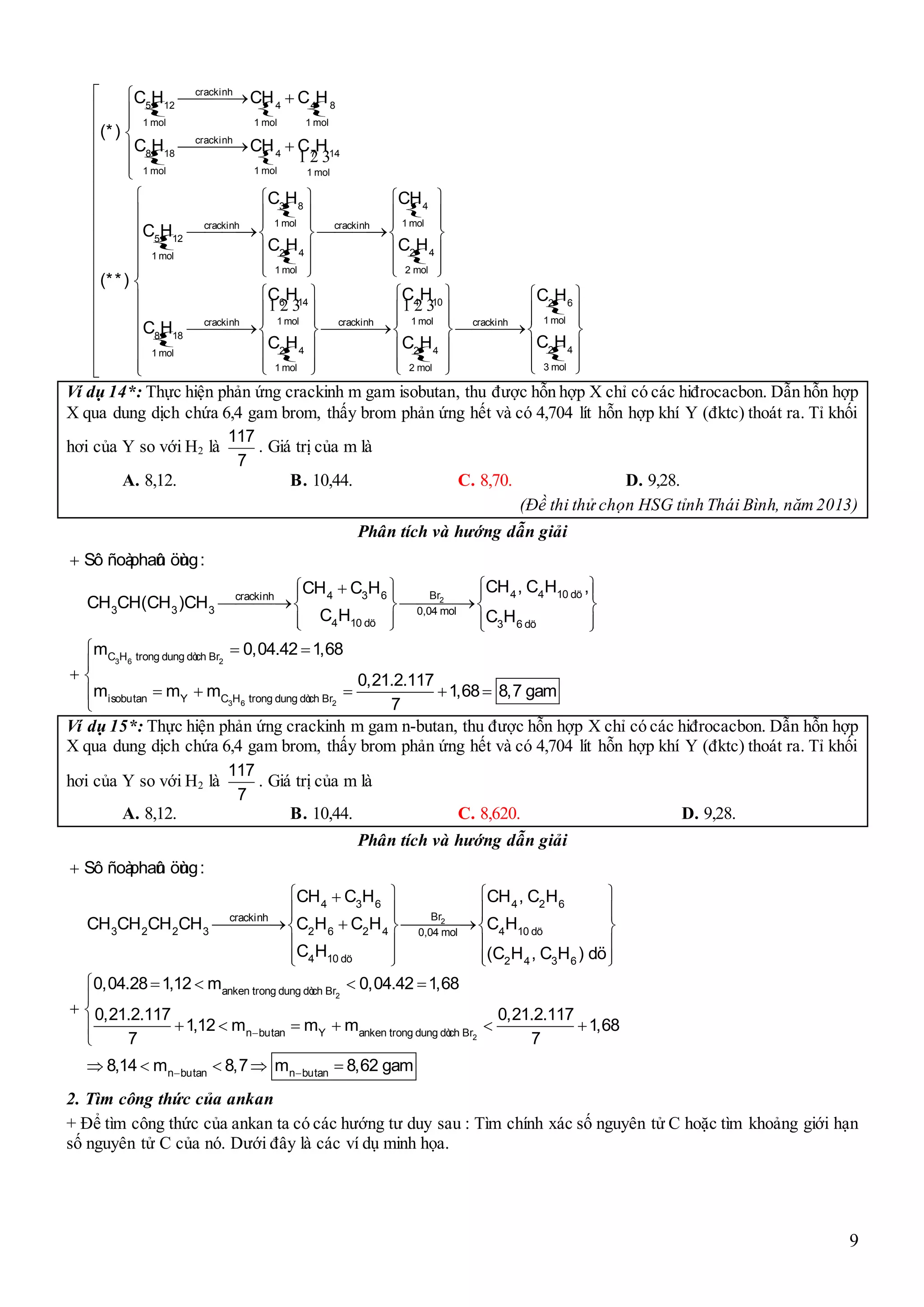 PHƯƠNG PHÁP GIẢI BÀI TẬP VỀ ANKAN - Chuyên đề Ankan 2020 | DOCX