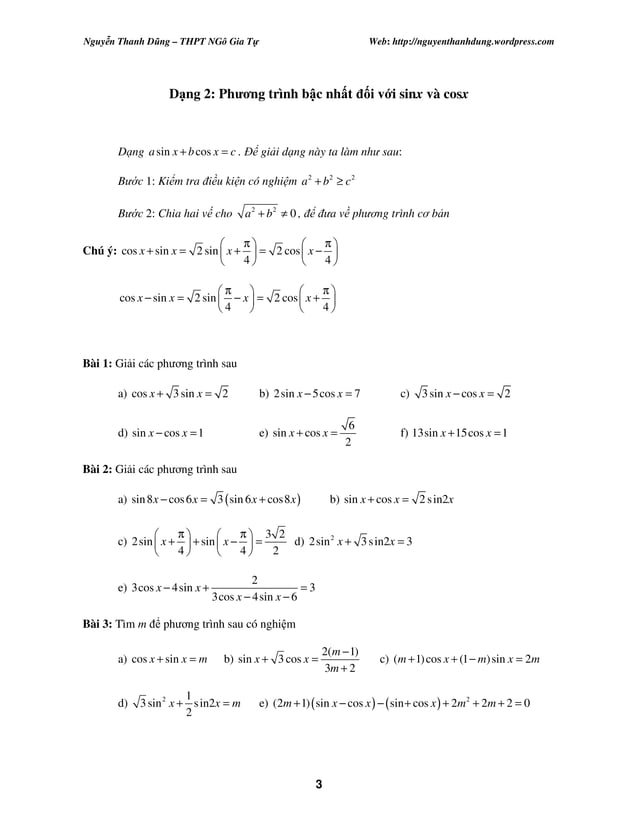 Phuong trinh-luong-giac-thuong-gap | PDF