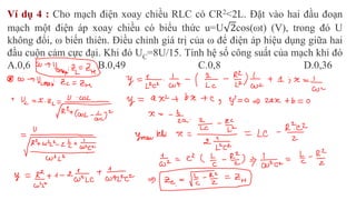Phương pháp chuẩn hóa số liệu trong bài toán điện xoay chiều | PPT