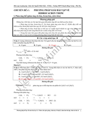 Phuong phap giai bai tap ve hidrocacbon thom | PDF