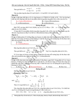 Phuong phap giai bai tap ve hidrocacbon thom | PDF