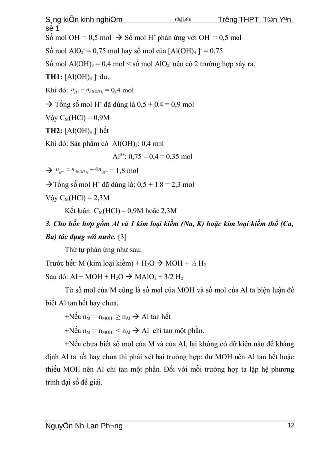 Phuong phap giai nhanh bt nhom va hop chat cua nhom | DOC