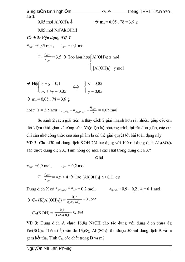 Phuong phap giai nhanh bt nhom va hop chat cua nhom | DOC