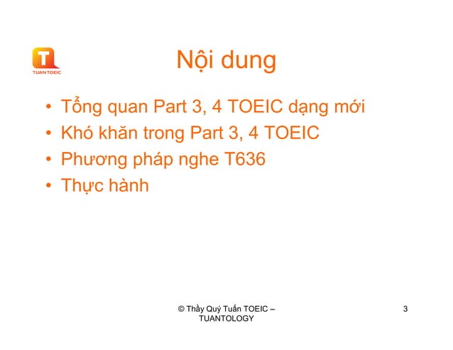 Phuong phap nghe T636 cho Part 3 Part 4 New TOEIC_ TuanToeic.com_Tuantology_2012 | PDF