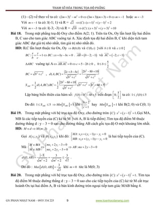 THAM SỐ HÓA TRONG TỌA ĐỘ PHẲNG | PDF