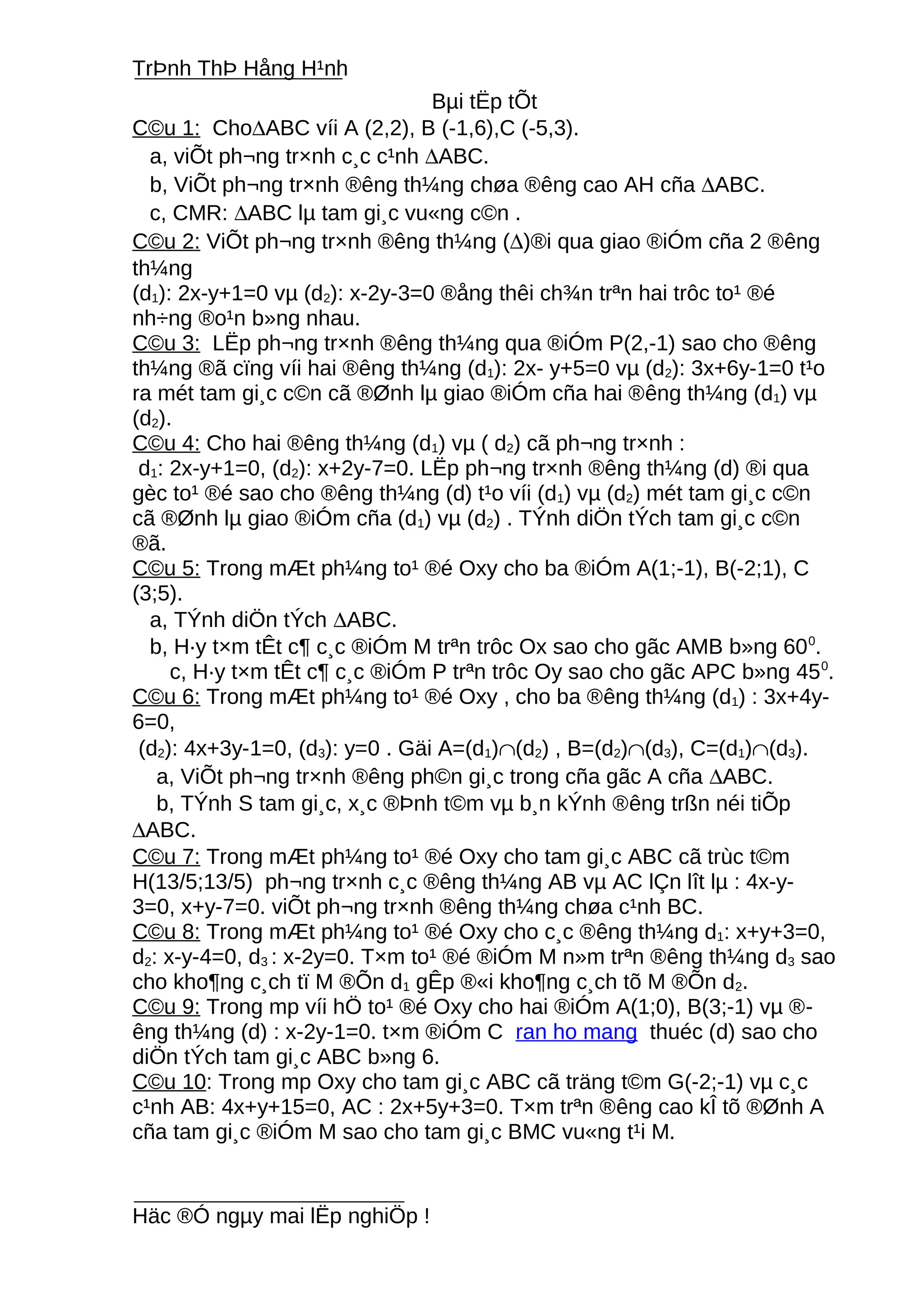 Phuong phap toan do trong mat phang 10 | PDF