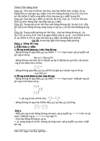 Phuong phap toan do trong mat phang 10 | PDF