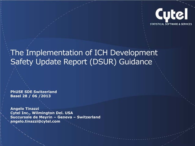 The Implementation of ICH Development Safety Update Report (DSUR) Guidance | PDF | Business ...