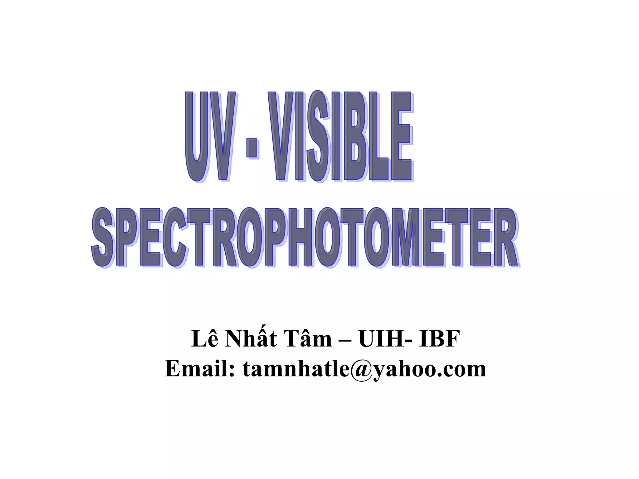 Phổ uv vis | PPTX