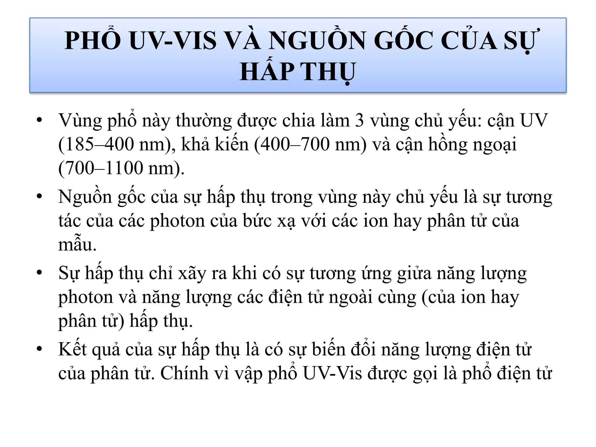 Phổ uv vis | PPTX