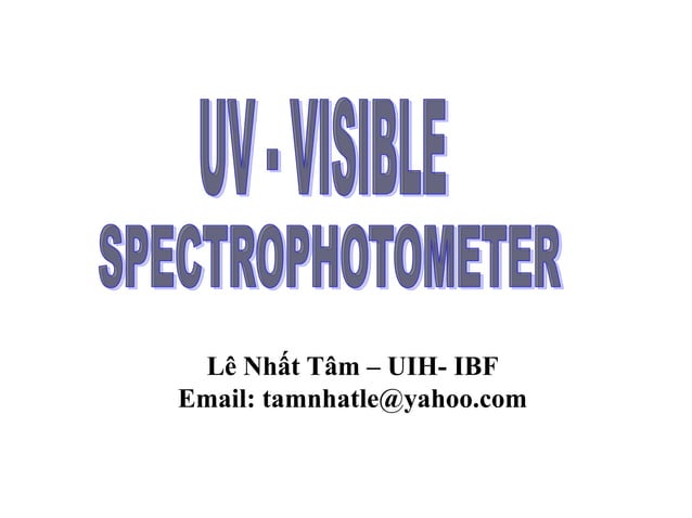Phổ uv vis | PPTX