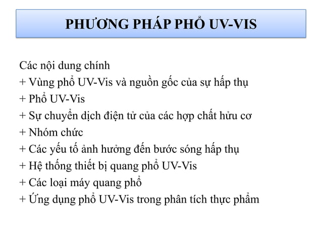 Phổ uv vis | PPTX