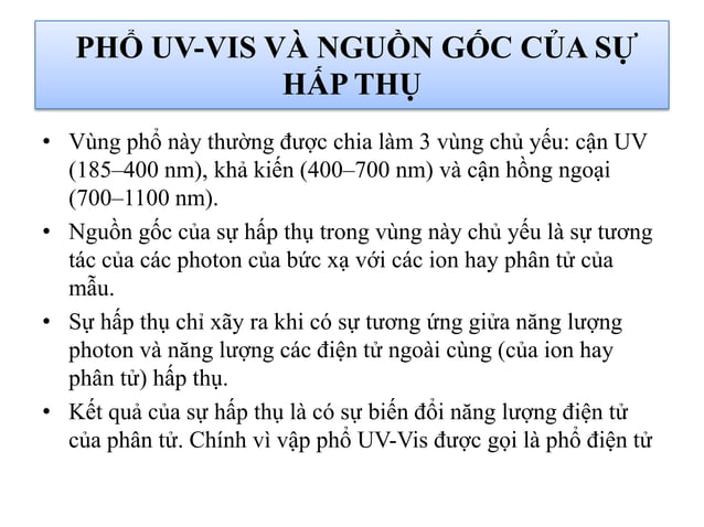 Phổ uv vis | PPTX