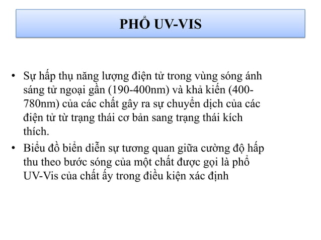 Phổ uv vis | PPTX