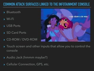 Car Infotainment Hacking Methodology and Attack Surface Scenarios | PDF