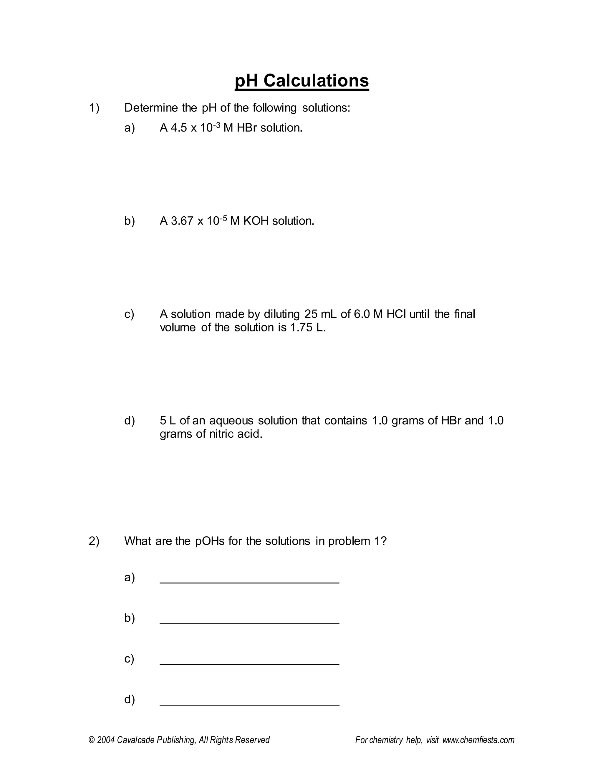 P h worksheet | DOC