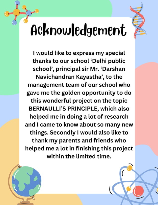 class 11 physics project on bernoulli's principle | PDF