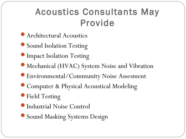 types of accoustics ppt | PPT