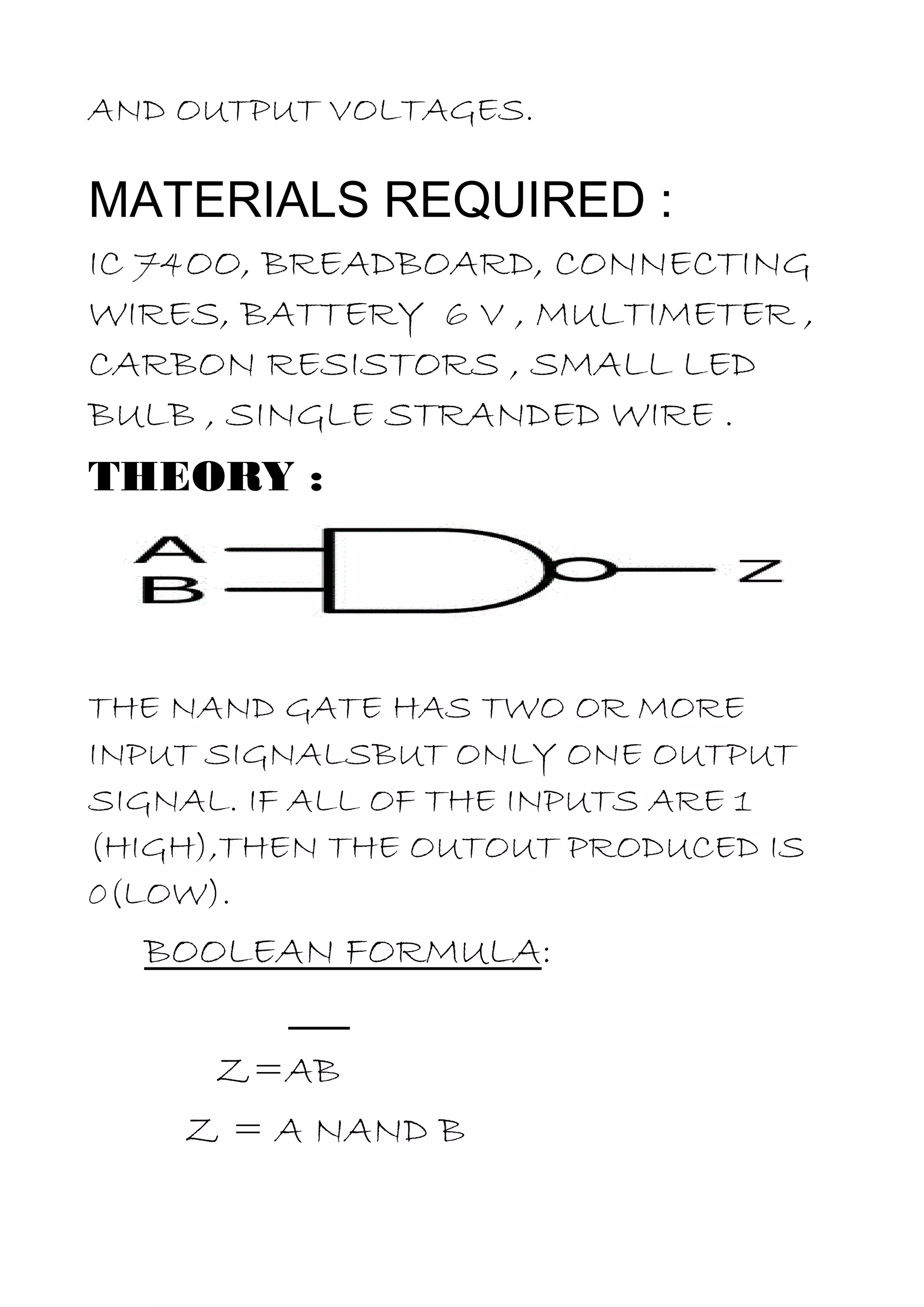 Logic Gates Class 12 | ODT