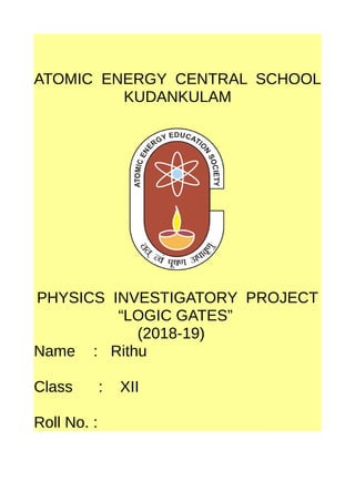 Logic Gates Class 12 | ODT