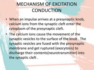 Motor synapse and mechanism of excitation | PPTX
