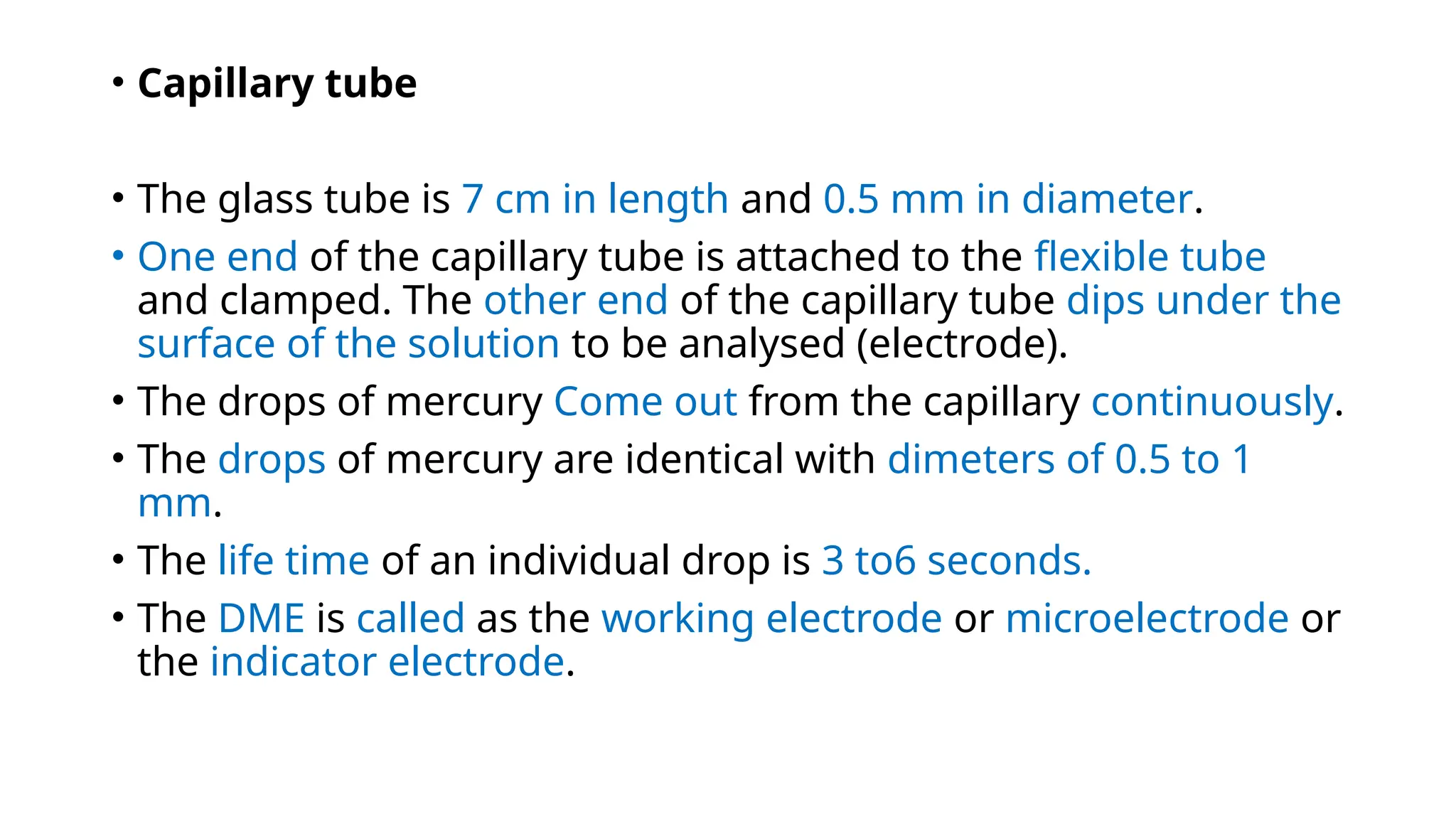 Dropping mercury electrode-technique for electrochemical analysis. | PPTX