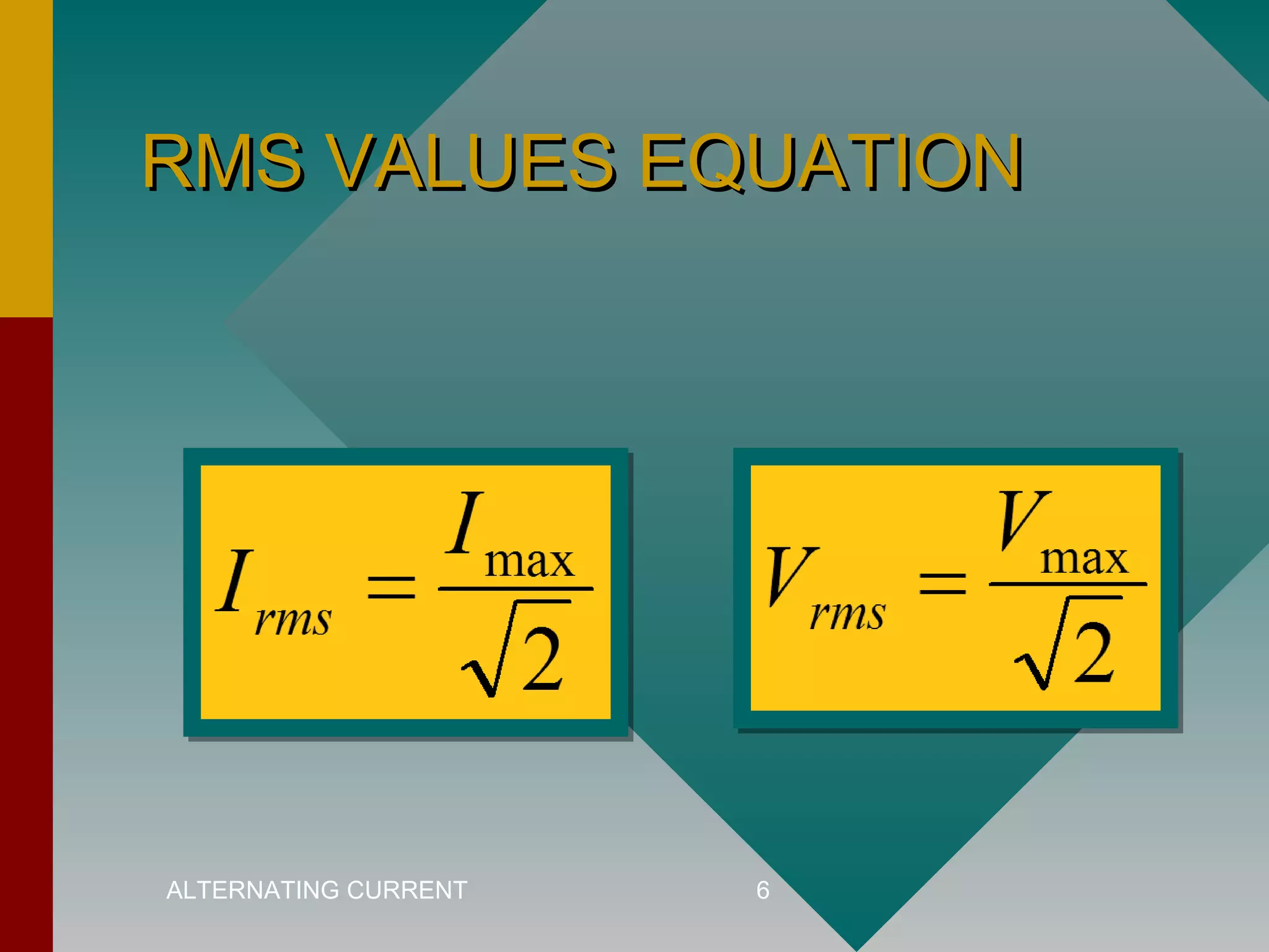 Alternating Current(AC) presentation | PPT