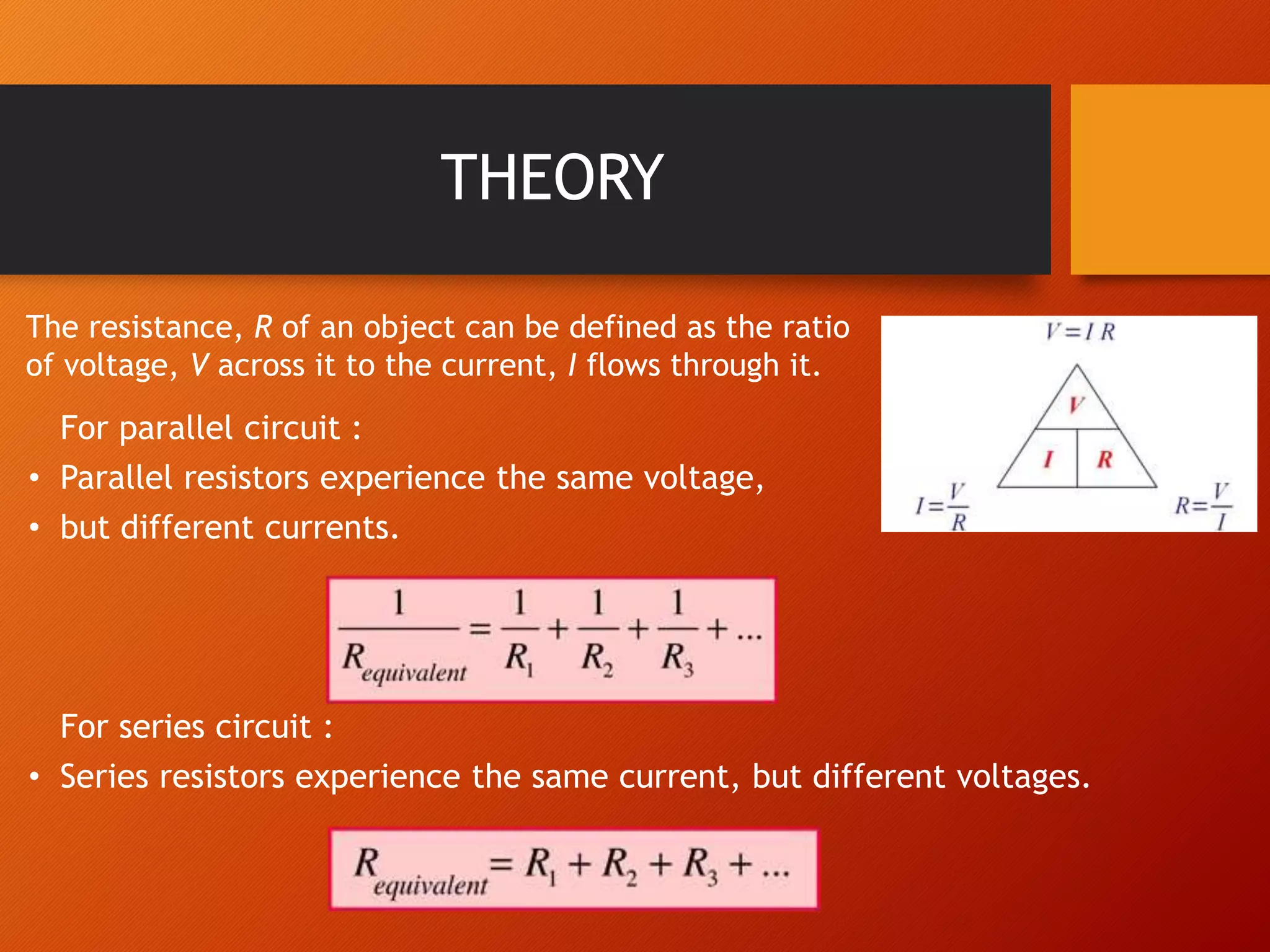 Electrical Resistance in Series and Parallel Circuit | PPTX