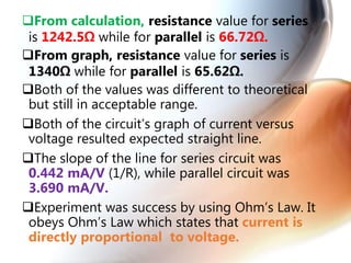 Electrical Resistance in Series and Parallel Circuit | PPTX